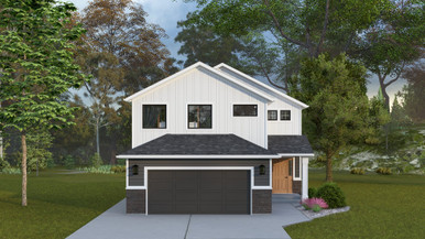 Suzanne Modern Farmhouse Plan | The House Plan Company