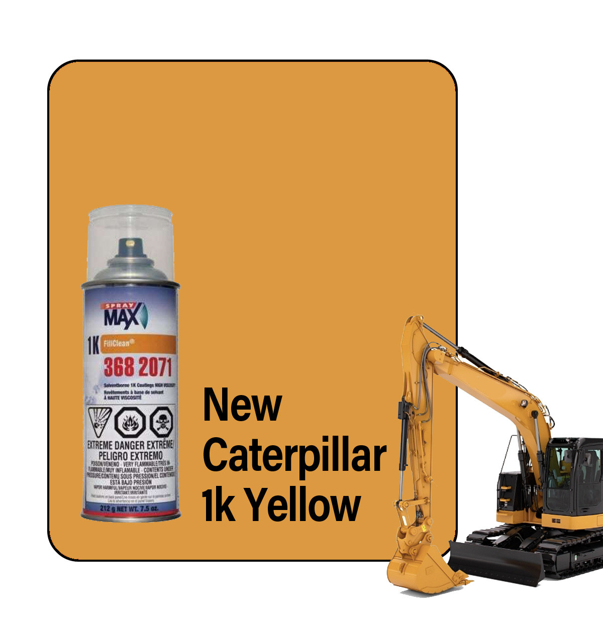 ProTouch New Caterpillar Yellow 1K Touch Up Paint Spray Can TB230 (Mfg ...