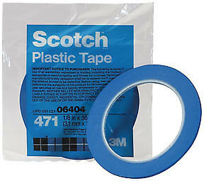 3M 06404 Blue Vinyl Tape 1/8 in x 36 yds (Roll) - Supplies Plus