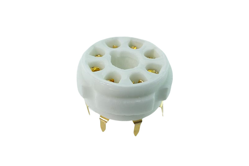 Socket 8 Pin Ceramic PCB GZC8-Y-2 Gold Plated Tube Socket