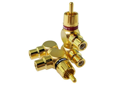 Vampire Connector YF SeriesRCA Adapter, 1 Male / 2 Female Angle