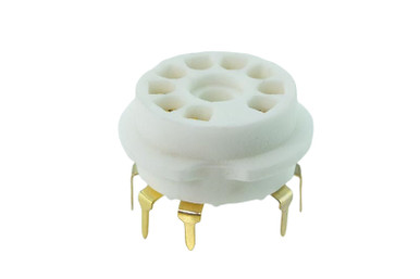 Socket 9 Pin Ceramic PCB GZC9-B-Gld Tube Socket