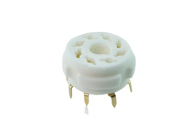 Socket 8 Pin Ceramic PCB GZC8-Y-Gold Tube Socket