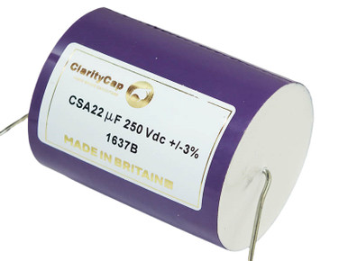 Get ClarityCap Capacitor 22uF 250Vdc CSA Series Metalized Polypropylene
