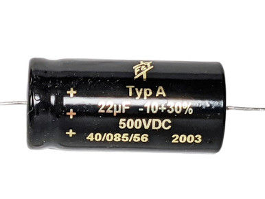 Get F&T Electrolytic Capacitor 22uF 500Vdc A Series Axial