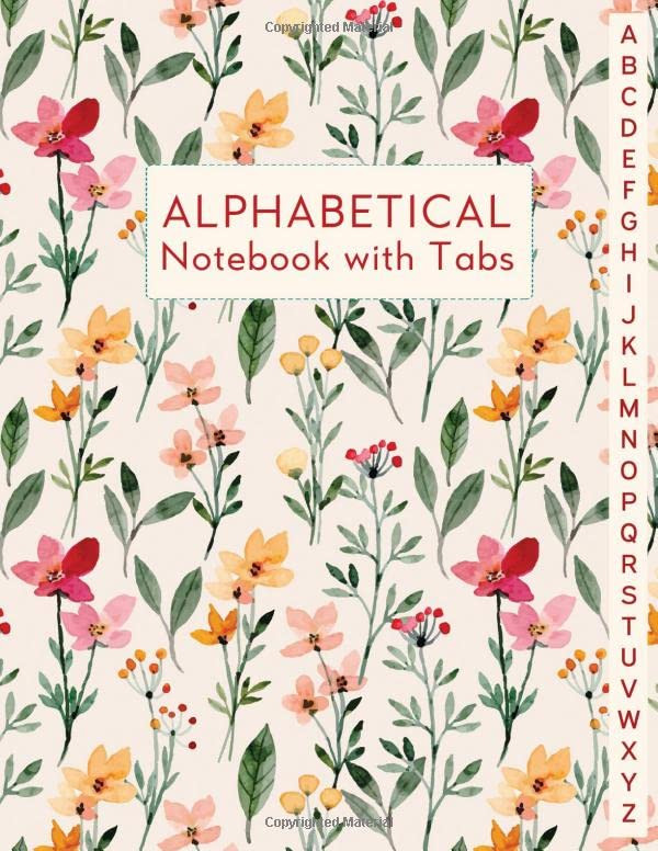 Alphabetical Notebook with Tabs by AlphabeticalAZ Studio