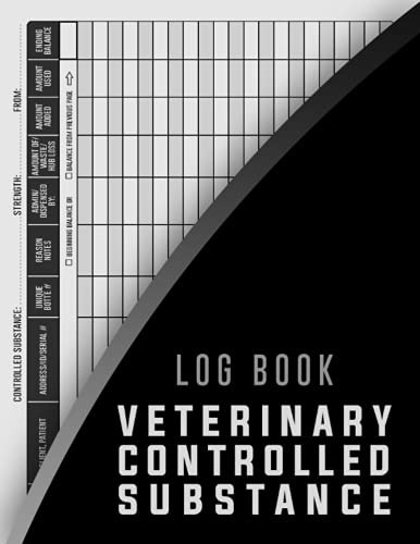 Veterinary Controlled Substance Log Book by Helanin.M Registration Books