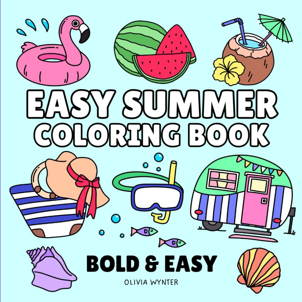 Easy Summer Coloring Book by Olivia Wynter - American Book Warehouse