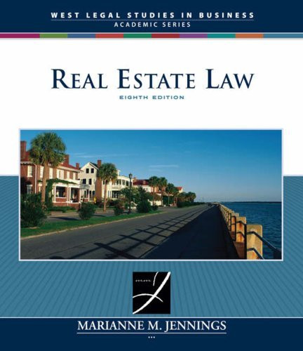 Real Estate Law Marianne M Jennings - American Book Warehouse