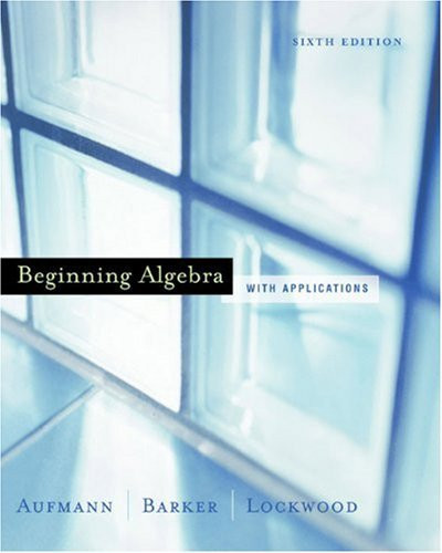 Beginning Algebra by Richard Aufmann - American Book Warehouse