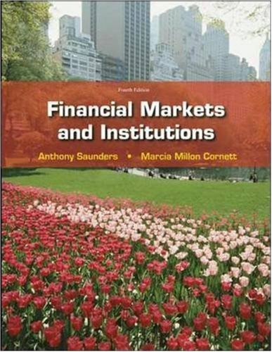 Financial Markets And Institutions Anthony Saunders Isbn 9780078034664 ...