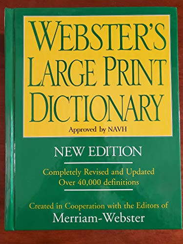 Webster's Large Print Dictionary - New Edition by Lorraine Marchi