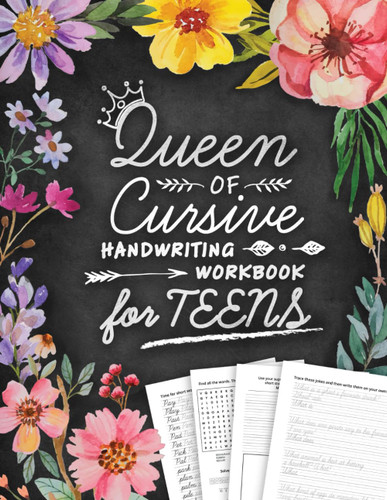 Queen of Cursive Handwriting Workbook for Teens by Cursive Handwriting ...