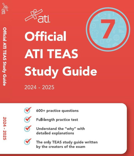 Official ATI TEAS Study Guide 7 (2024-2025 Edition) by ATI - American ...