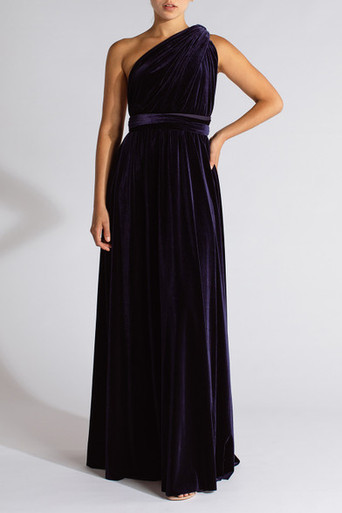 Infinity The Label Velvet Infinity Dress in Navy | Bridesmaids Dresses ...