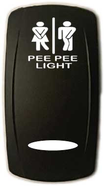 Laser Etched Pee Pee lights