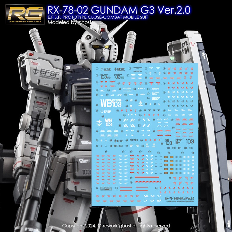 RG RX-78-2 Gundam v2.0 G3 (grework ver.) - Modeller's Workshop