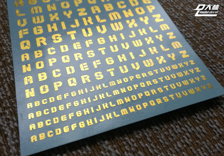 Metallic Generic Alphabet (Gold) - Modeller's Workshop