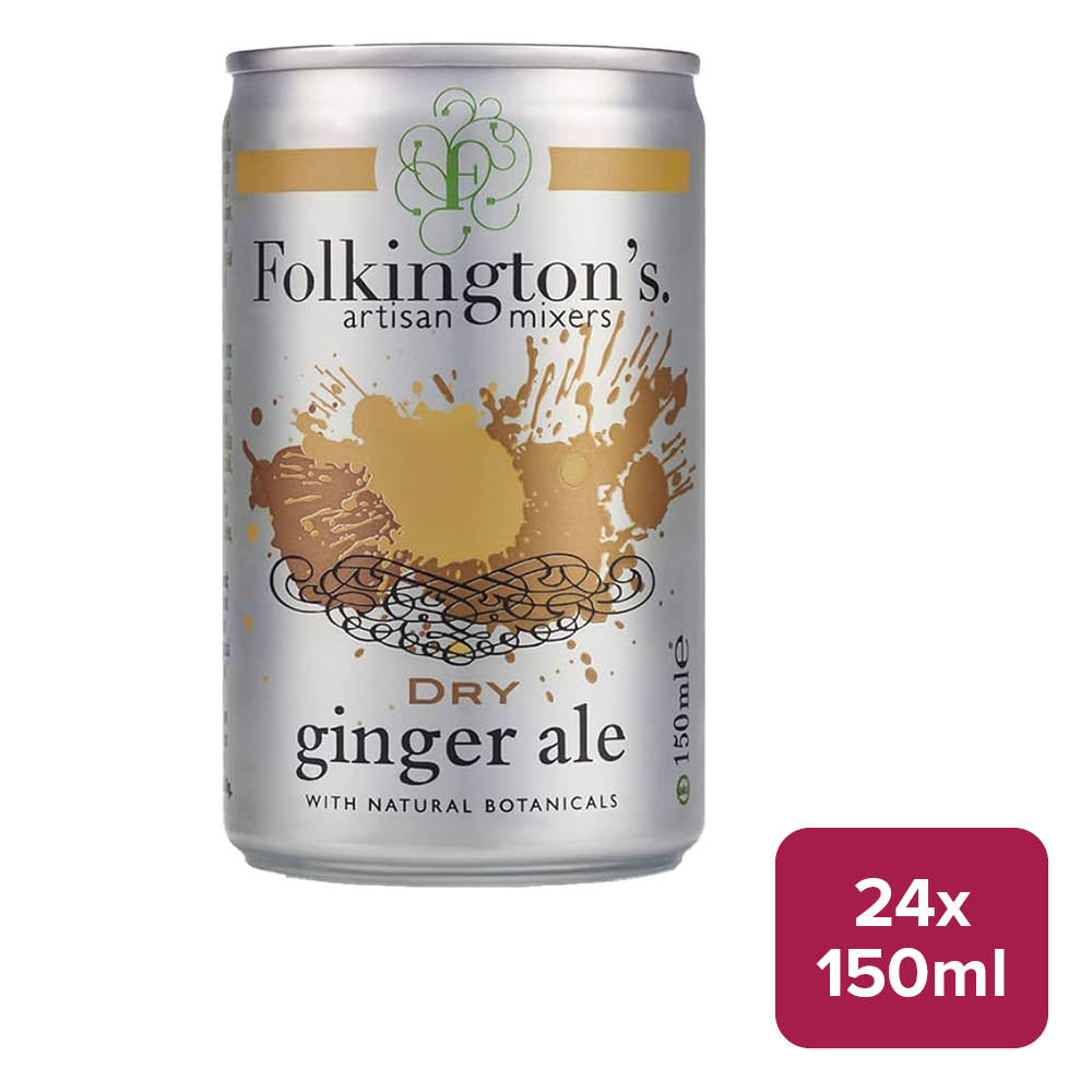Folkingtons Dry Ginger Ale 24 x 150ml Can - LWC eCatalog