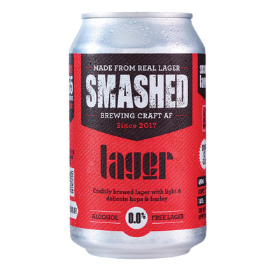 Smashed Craft Lager 0.0% 24x330ml Can - LWC eCatalog