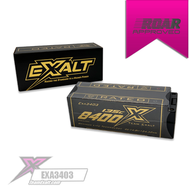 Exalt X-Rated 4S 130C Stick Hardcase Lipo Battery (14.8V/8400mAh)w/5mm ...