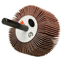 3M Flap Wheel 244D, 80 X-weight, Type 83, 2 in x 1 in x 1/4 in, 10 ea ...