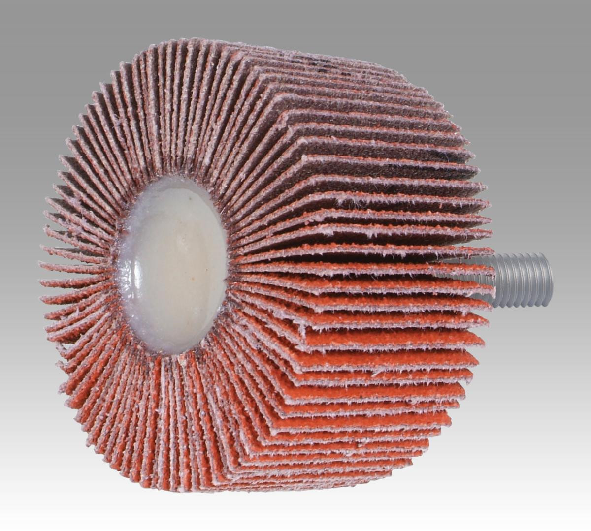 3M Flap Wheel 747D, 60 X-weight, Type 84, 3 in x 1 in x 1/4 in-20 ...