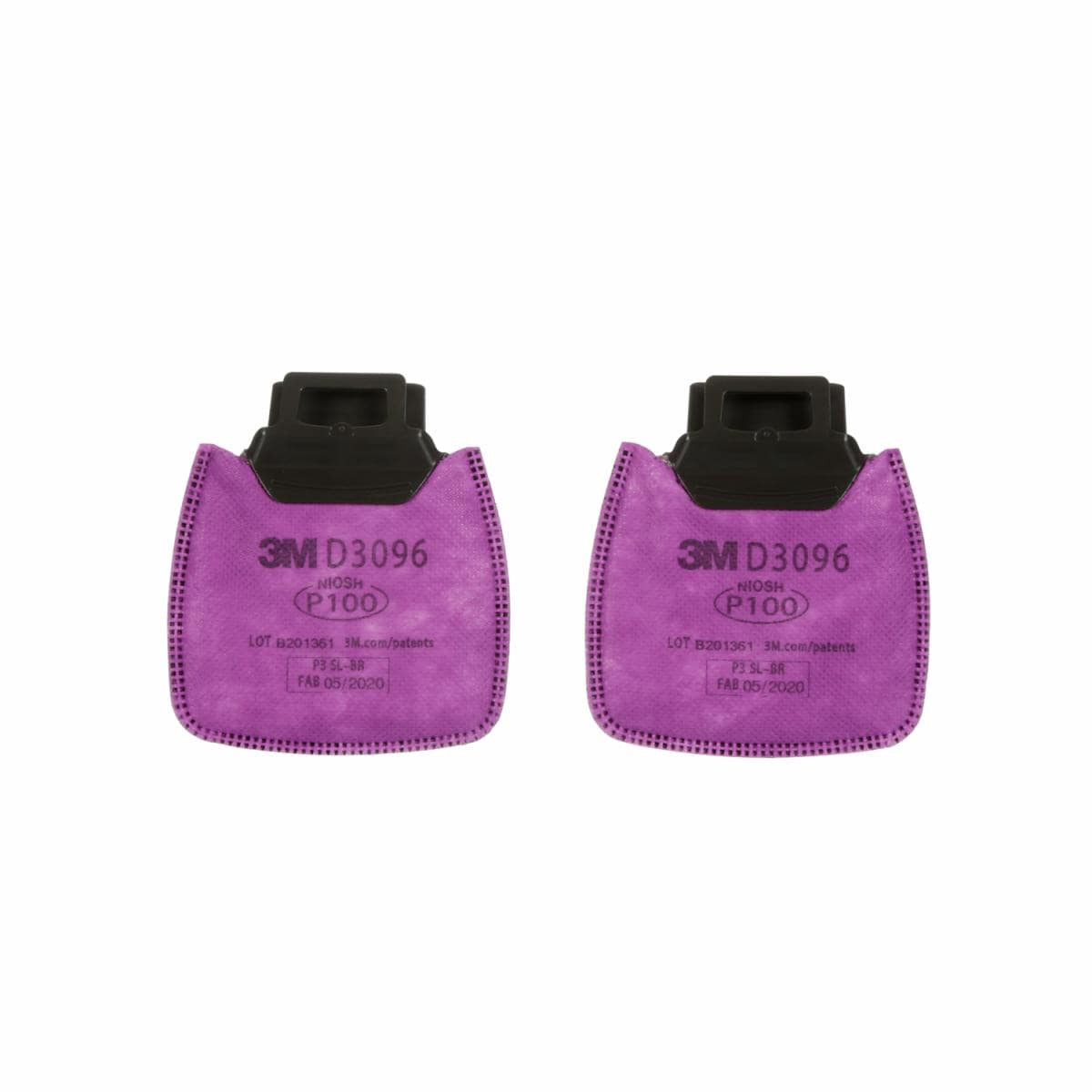 3M Secure Click Particulate Filter P100 with Nuisance Level Acid Gas ...