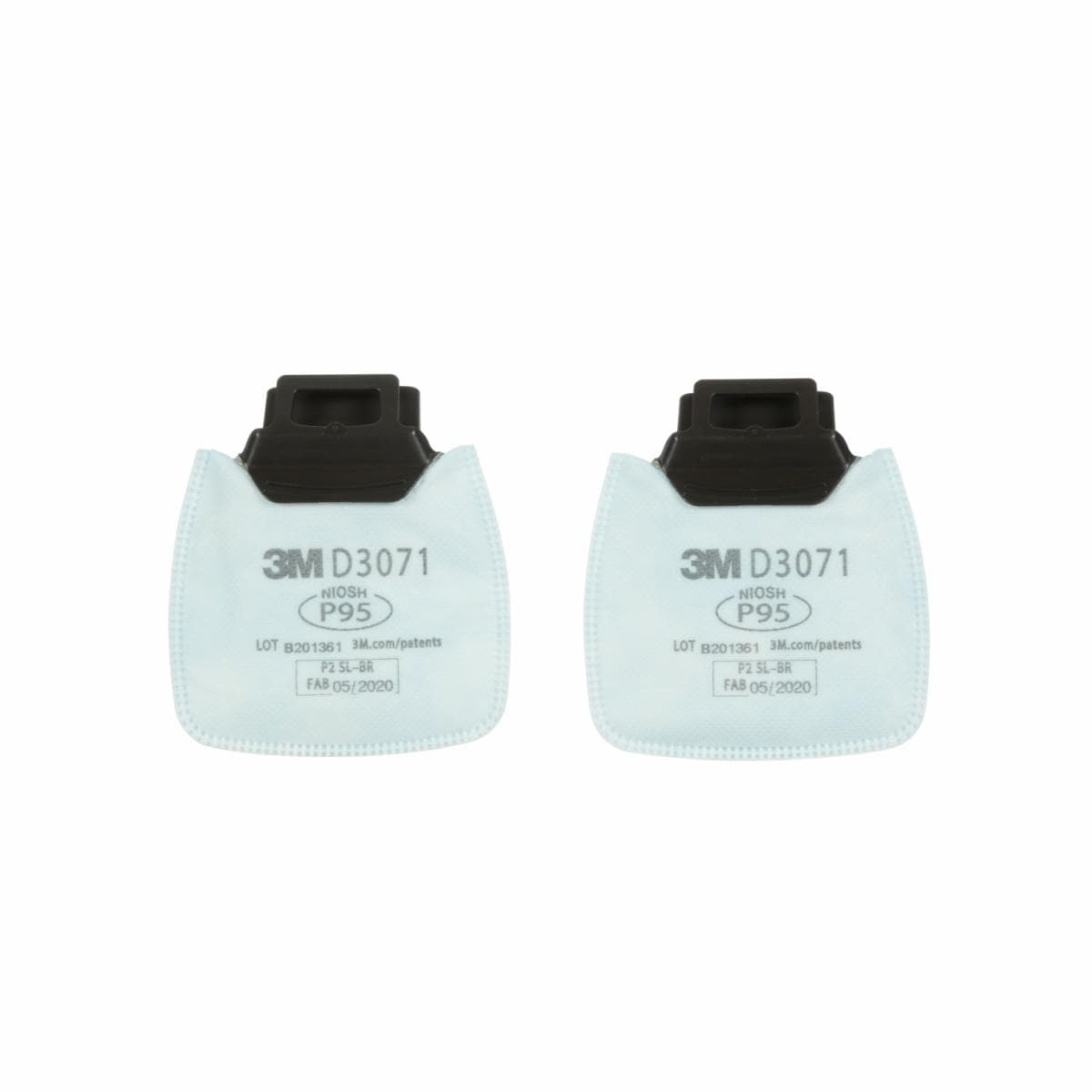3M Secure Click Particulate Filter P95 D3071, Case of 100 - SAB Resources