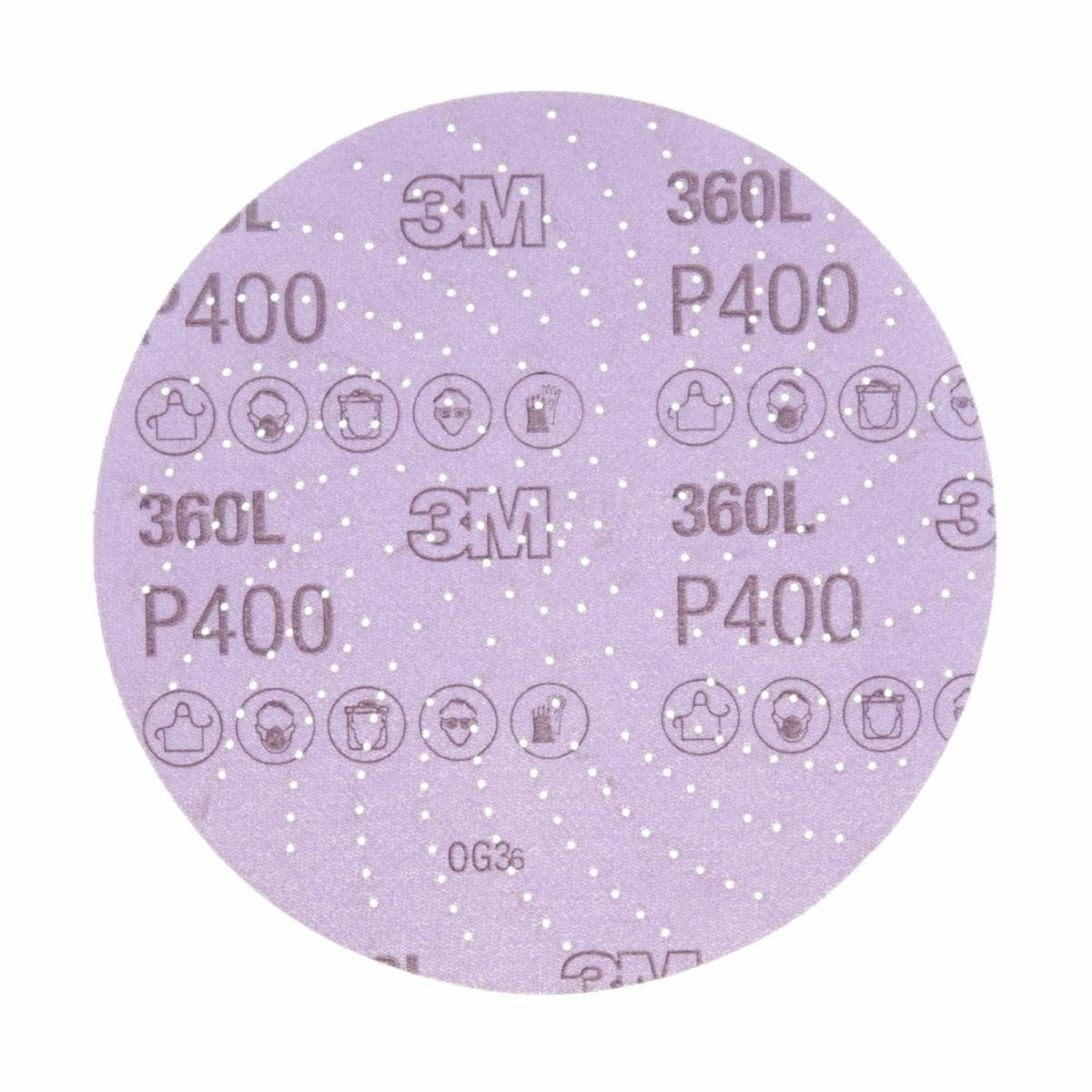 3M Xtract Film Disc 360L, P400 3MIL, 6 in, Die 600LG, 100/Carton, 500 ...