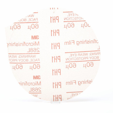 3M Microfinishing PSA Film Disc 268L, 60 Mic 3MIL, Type D, 5 in x NH ...