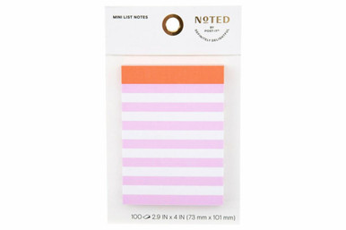 Post-it Mini List Notes NTD8-34-3, 4 in x 2.9 in (101 mm x 73 mm) Case ...