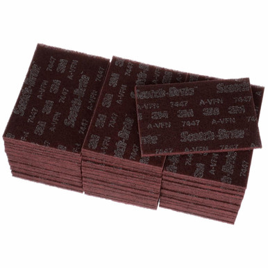 Scotch-Brite Hand Pad 7447B Pro, PO-HP, A/O Very Fine, Maroon, 6 in x 9 ...