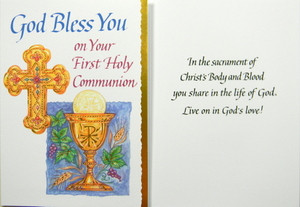 God Bless You On Your First Holy Communion Card - Our Daily Bread ...
