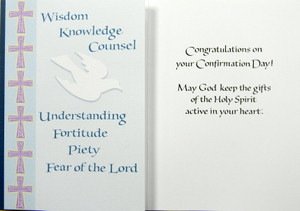 Wisdom Knowledge Counsel Confirmation Greeting Card - Our Daily Bread ...