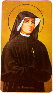 St Faustina Paper Holy Card - Our Daily Bread Catholic Gifts