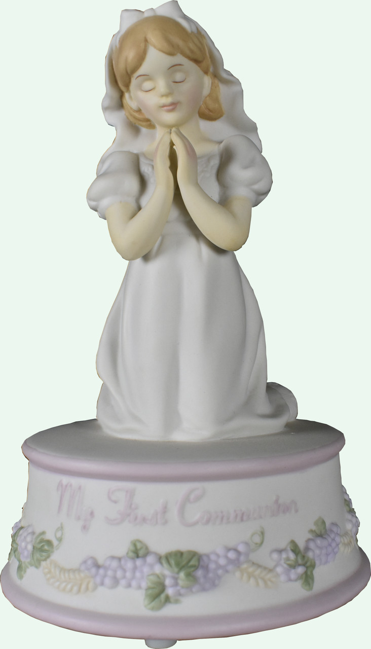 First Communion Musical Figurine Girl 6" - Our Daily Bread Catholic Gifts