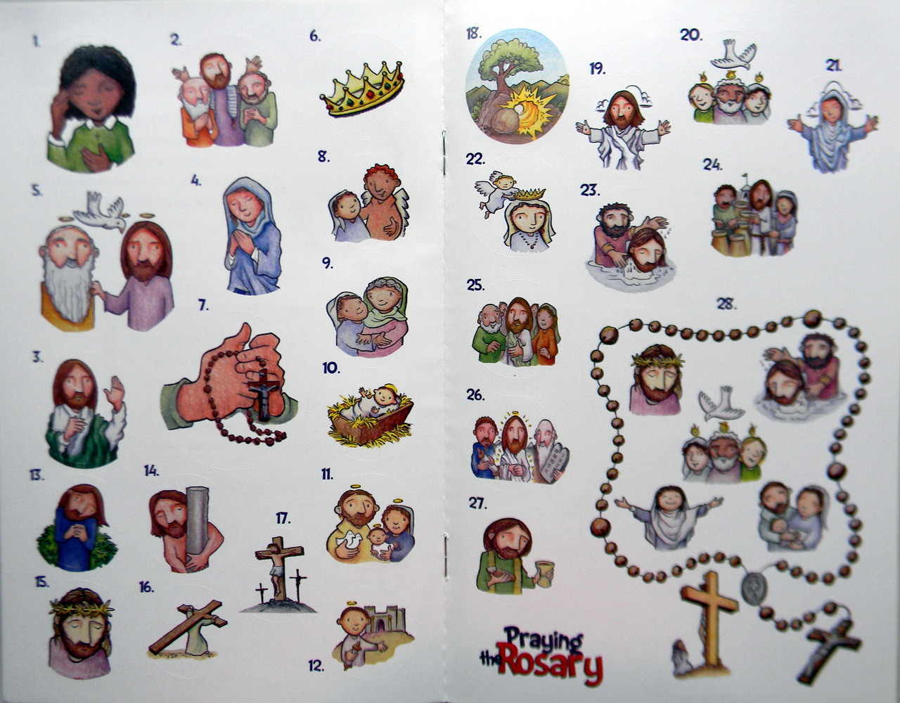 Praying the Rosary [Living Faith Kids] A Sticker Guide for Children ...