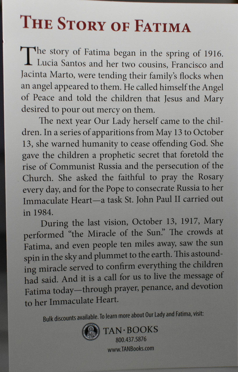 Our Lady of Fatima Folded Prayer Card (10 pack) - Our Daily Bread ...