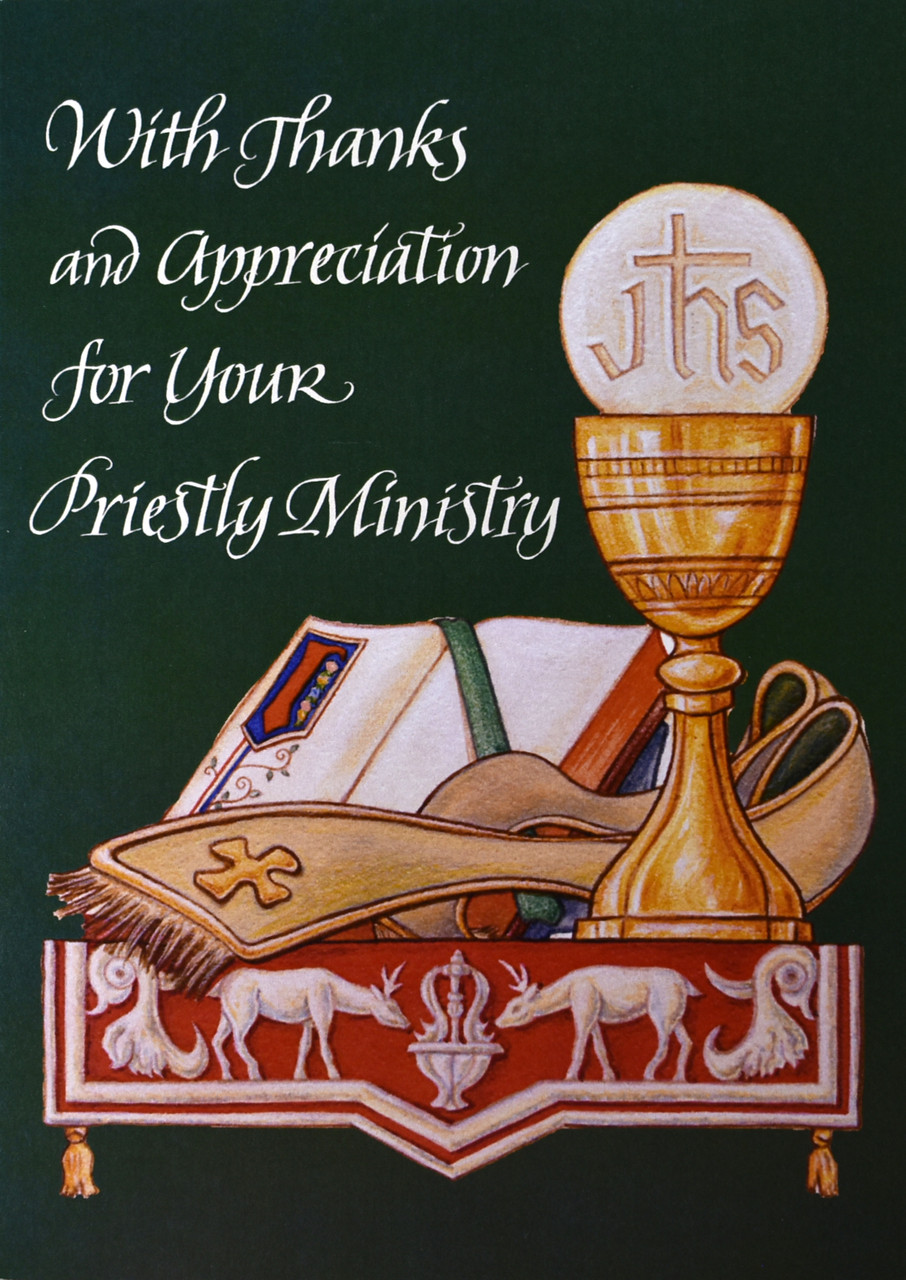 With Thanks and Appreciation Priestly Ministry Greeting Card - Our ...