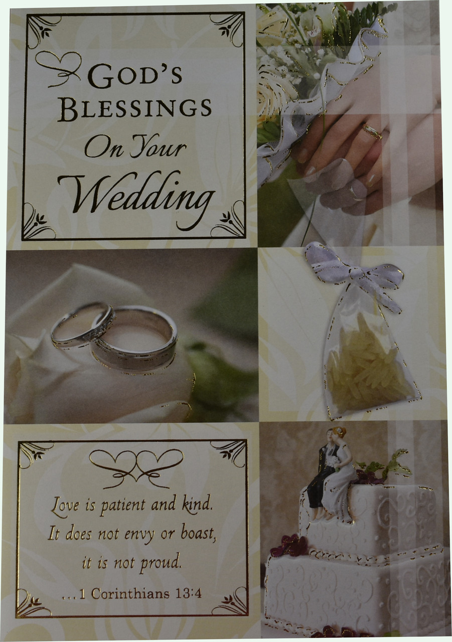 God's Blessings On Your Wedding 1st Corinthians Greeting Card - Our ...