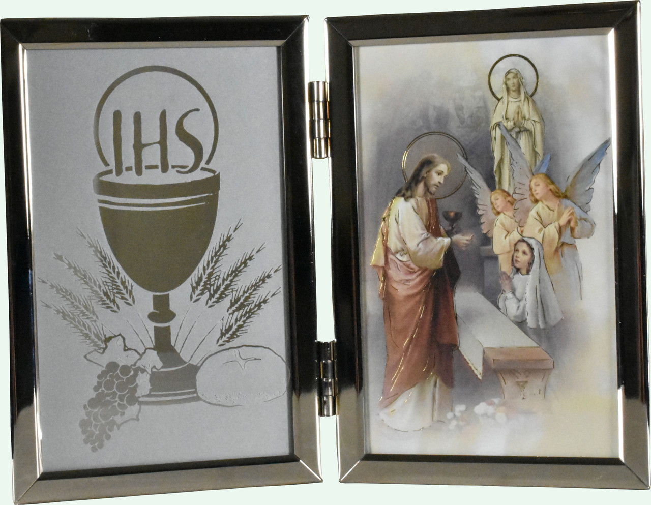 Communion Girl Silver Plate Hinged Picture Frame - Our Daily Bread ...