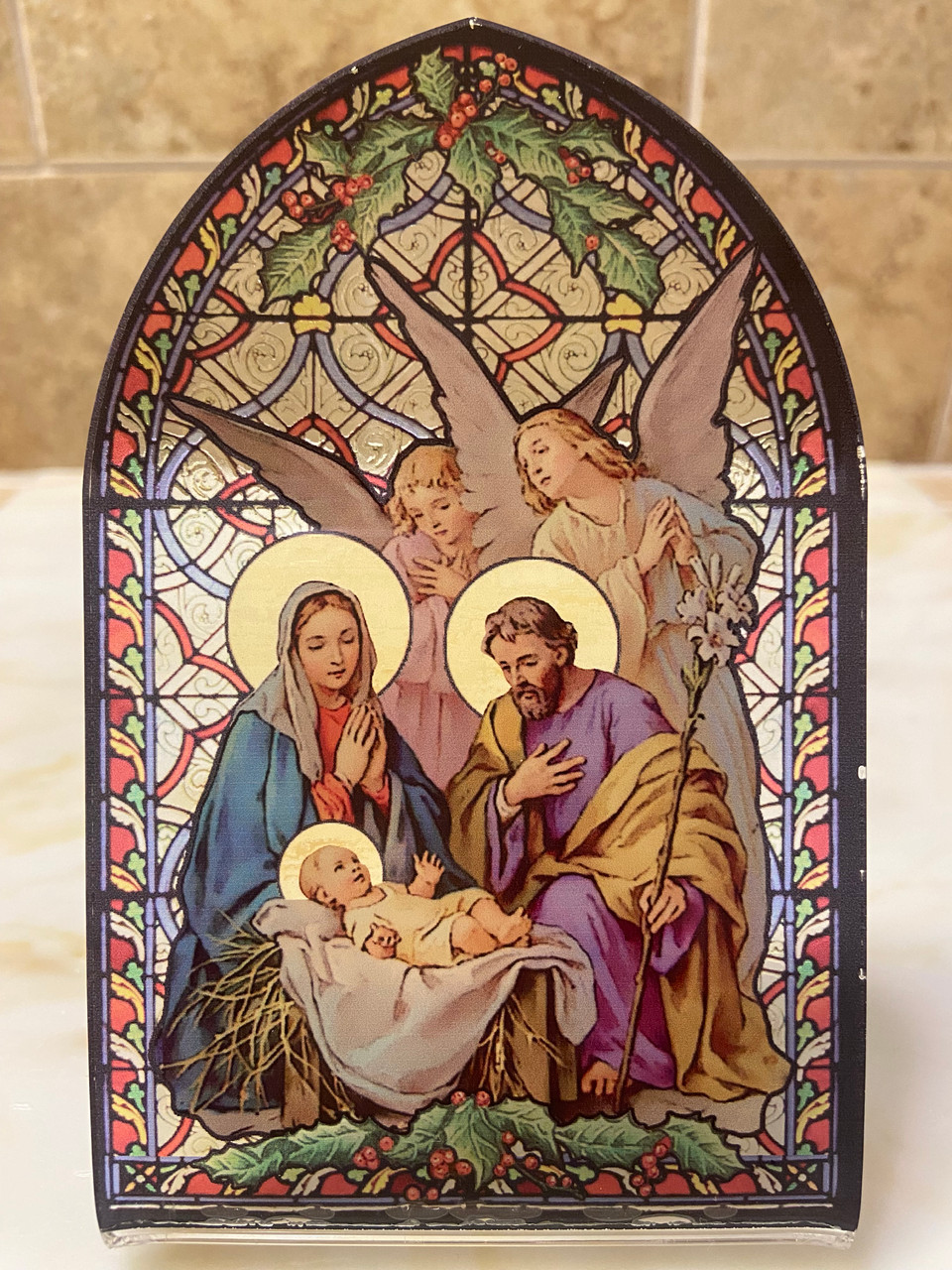 Christmas Nativity Mosaic Arch Liturgical Glass