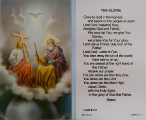 The Gloria Paper Holy Card - Our Daily Bread Catholic Gifts