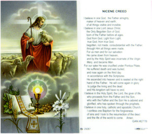 Nicene Creed Laminated Holy Card - Our Daily Bread Catholic Gifts