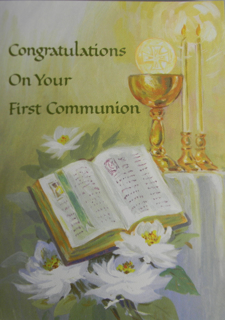 Congratulations On Your First Communion Greeting Card - Our Daily Bread ...