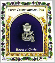 First Communion Pin Communion Symbols - Our Daily Bread Catholic Gifts