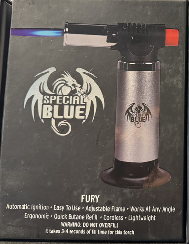 Special Blue Fury Silver Butane Torch: Precision Engineering and Sleek ...