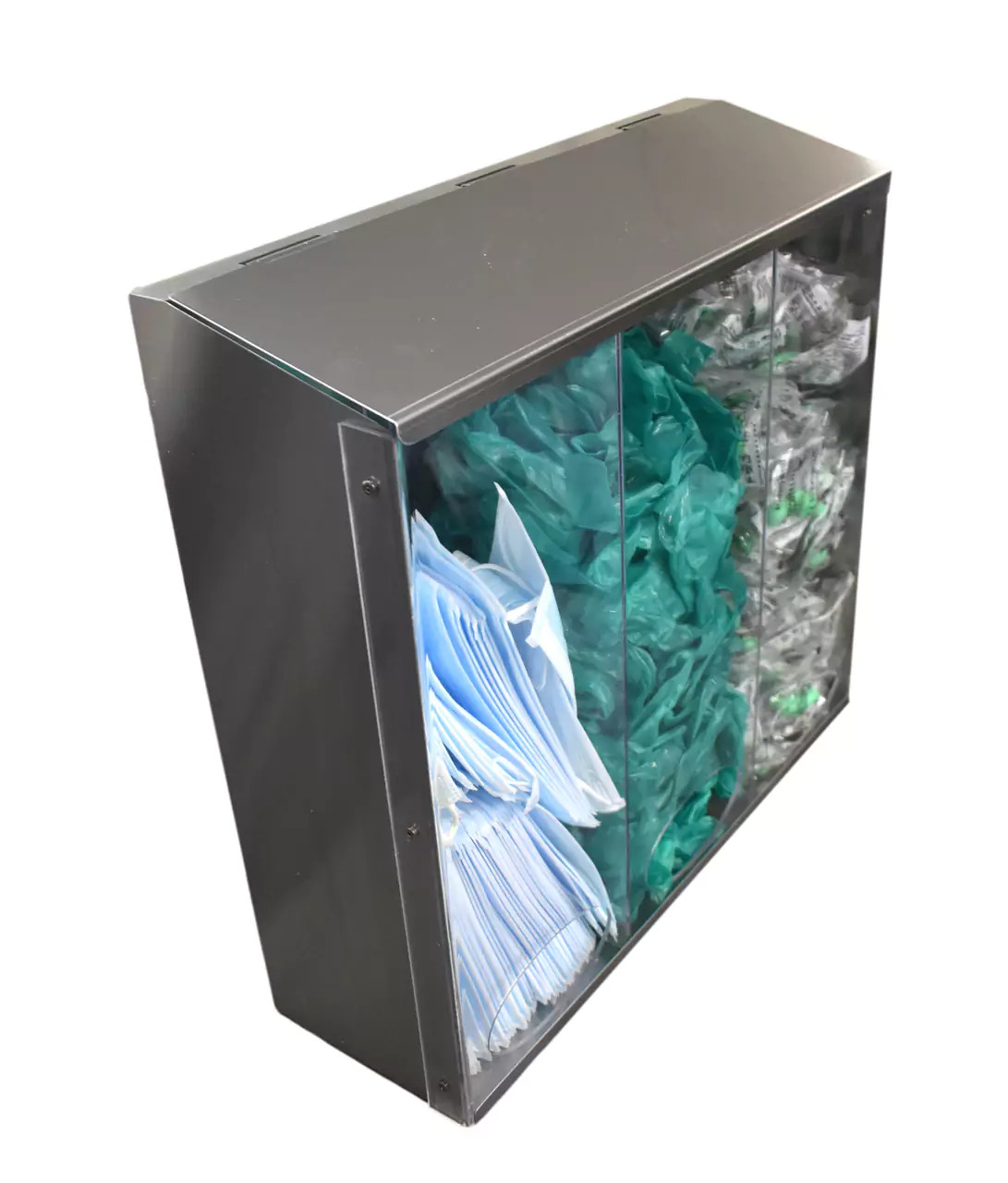 American Made Composite Bulk Dispenser, 3 Compartments | Omnimed
