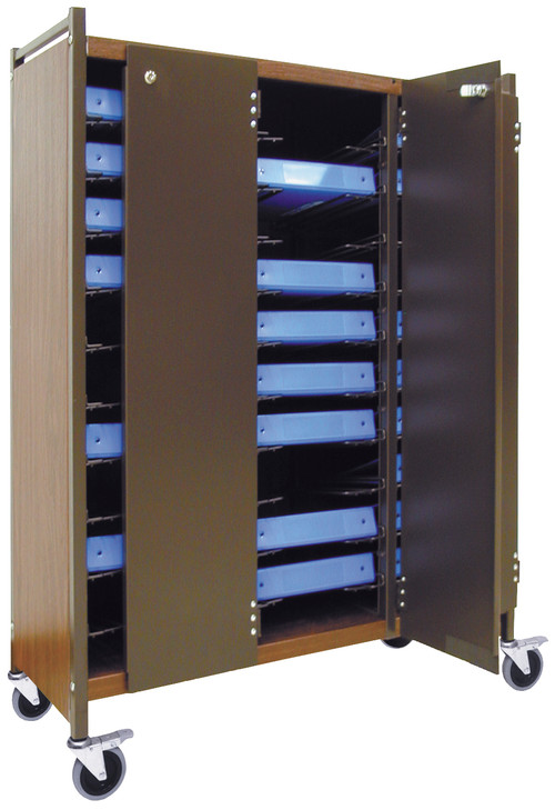 Horizontal Privacy Style Chart Rack W Locking Panels (8-60 Binder ...